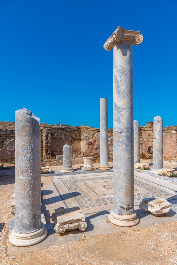 Ancient Ruins at Delos Island in Greece Stock Image - Image of mosaic ...