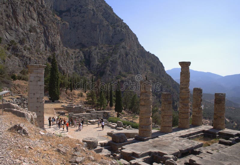 Ancient Ruins in Delphi, Greece Stock Photo - Image of holiday, greek ...