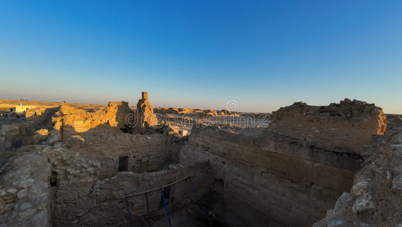 Ancient Ruins in Desert at Sunset, Hatra Iraq Stock Photo - Image of ...