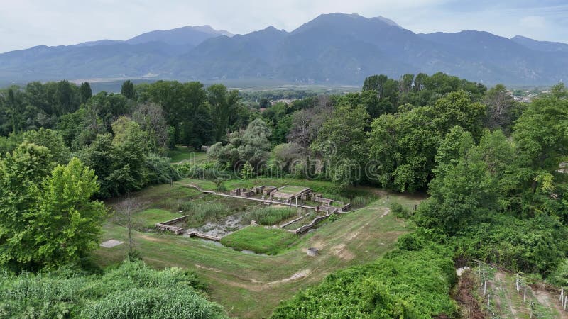 Ancient Ruins in Dion, Greece. Stock Video - Video of columns, mosaic ...
