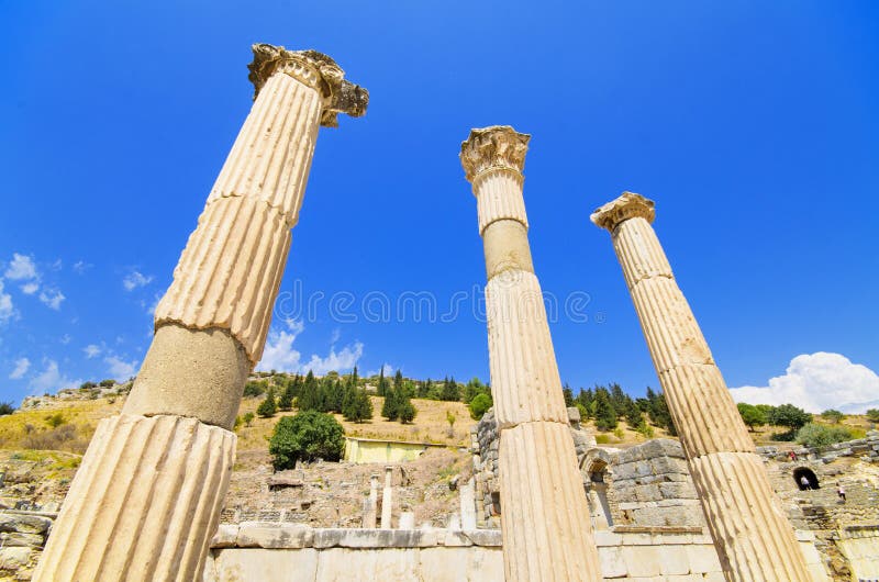 Ancient Ruins in Ephesus, Turkey Stock Image - Image of arch, efes ...