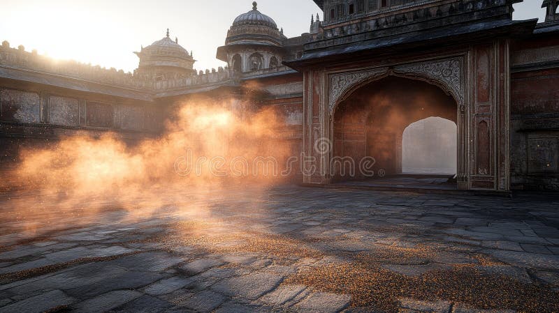 Within Ancient Ruins, an Explosion of Golden Dust Creates a ...