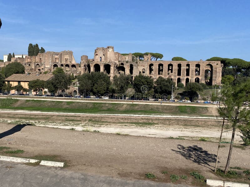Ancient Ruins of the Historic Circus Maximus in Rome, Italy Stock Photo ...