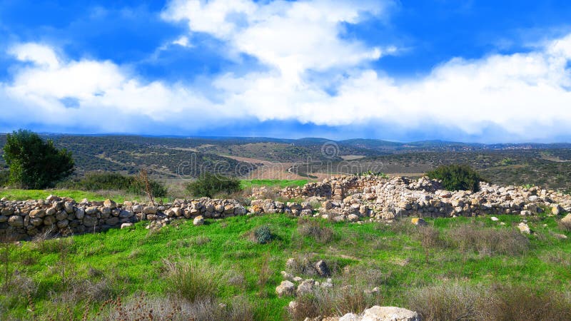 Ancient ruins in Israel stock photo. Image of stones - 65136258