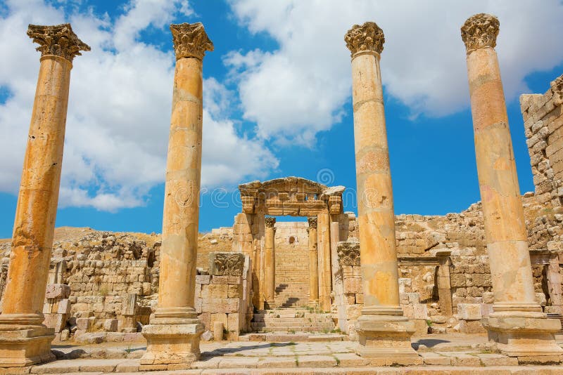 Ancient Ruins of Pella Jordan Stock Image - Image of classical ...