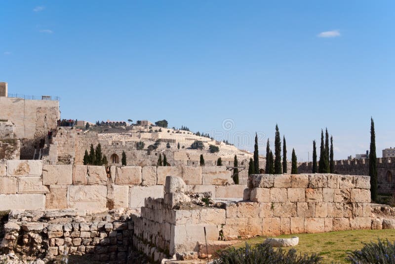 Ancient Ruins In Jerusalem Royalty Free Stock Images - Image: 25744799
