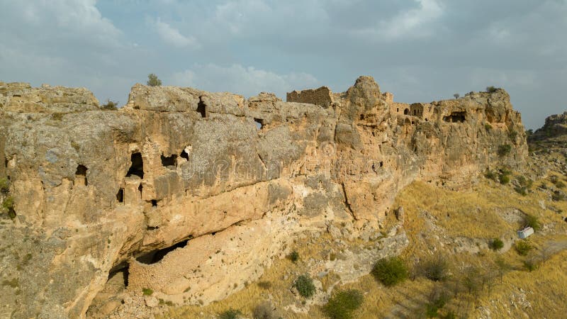 Monastery Architecture Built on a Cliff on a Mountain in an Old and ...