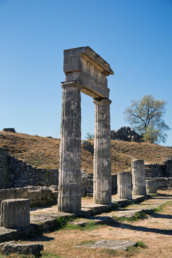 Ancient Ruins Pantekapeya on Mount Mithridates Stock Image - Image of ...