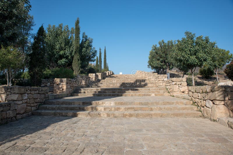Ancient Ruins in Paphos Archaeological Park ,Cyprus Stock Photo - Image ...