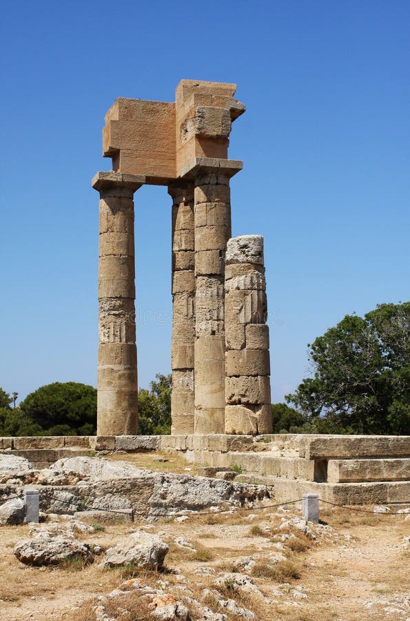 Ancient Ruins - Rhodes, Greece Stock Photo - Image of round, building ...