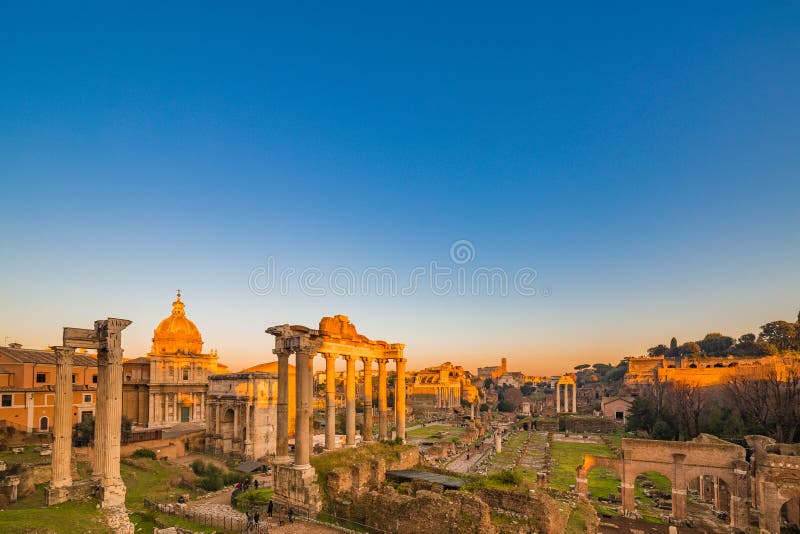 Ancient Ruins of the Roman Forum Stock Image - Image of forum ...
