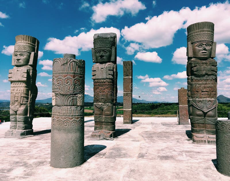 Ancient Ruins of Tula De Allende. Toltec Warriors. Mexico Stock Image ...