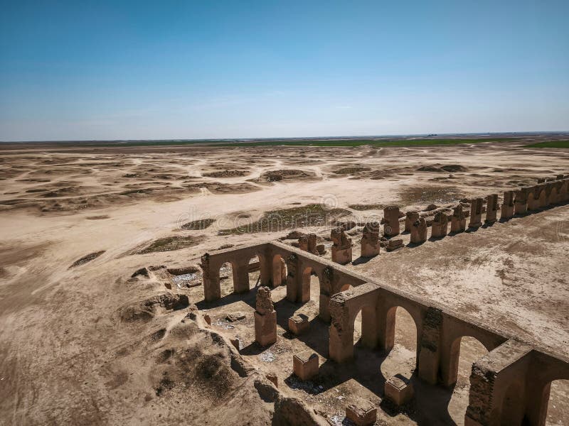 Ancient Ruins in a Vast Desert Landscape Stock Image - Image of travel ...