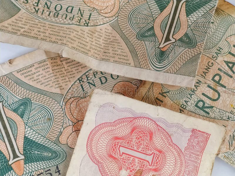 Ancient 1 Rupiah Banknote from 1961, Rupiah Currency. Indonesia. Stock ...