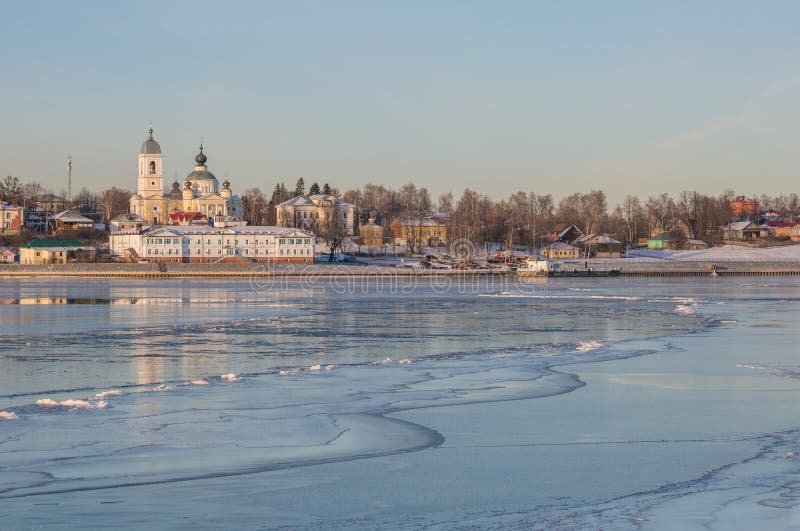 View of the Ancient Russian City Myshkin Stock Image - Image of travel ...