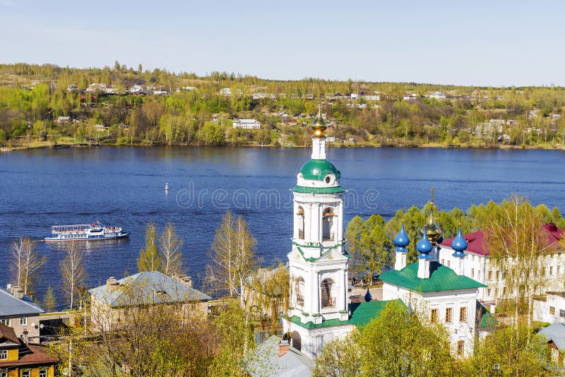 Ancient Russian City Ples. Russia Stock Photo - Image of church ...