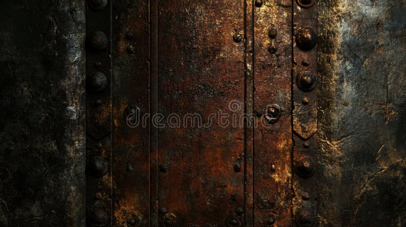 Ancient Rusted Metal Texture. AI Generated Stock Illustration ...