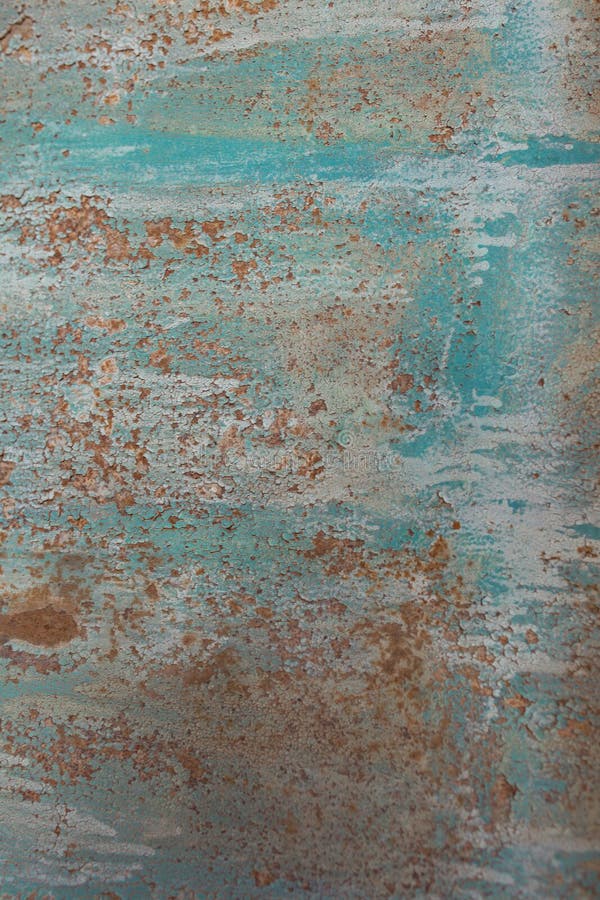 Ancient Rusted Train Car with Blue Peeling Paint Stock Image - Image of ...