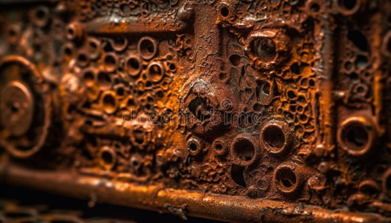 Ancient Rusty Door Handle, Intricate Metal Pattern Generated by AI ...