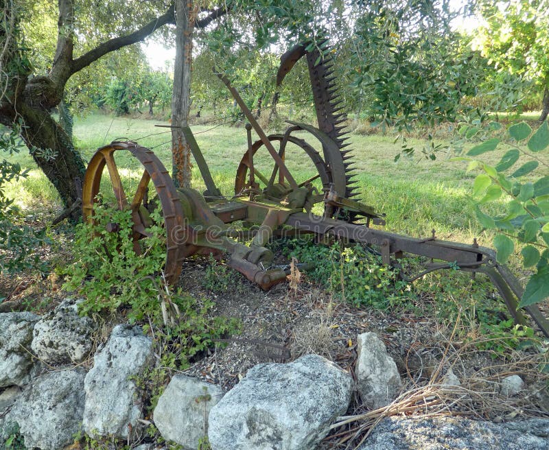 Ancient Rusty Plow Using Long Ago by Farmers in Their Fields Stock ...