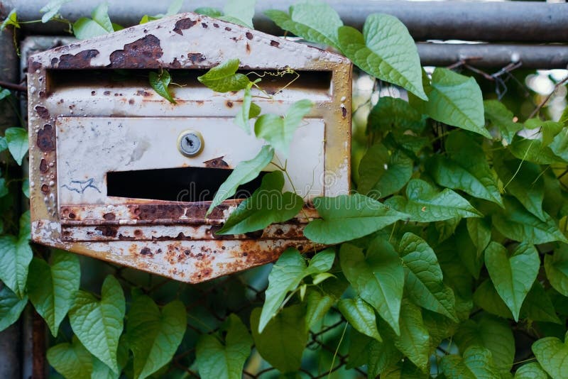 Ancient Rusty Post Box for Letters Stock Photo - Image of door, culture ...