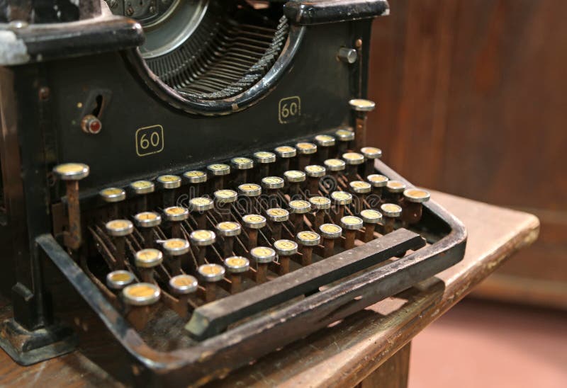 Ancient Rusty Typewriter Used by Typists Than Once Stock Photo - Image ...
