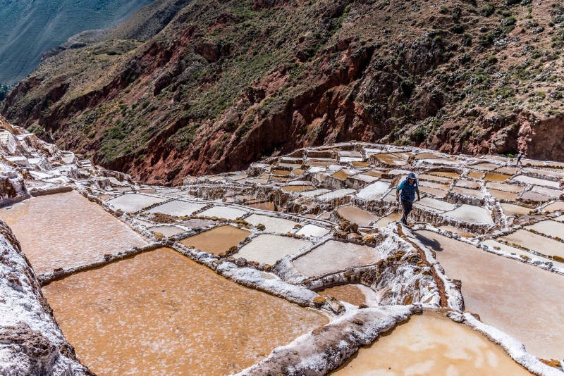 The Ancient Salt Mines of Maras, Peru. Editorial Image - Image of ...