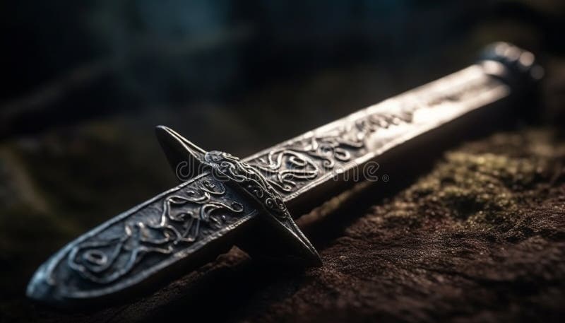 Ancient Samurai Sword, Sharp Blade at Edge Generated by AI Stock ...