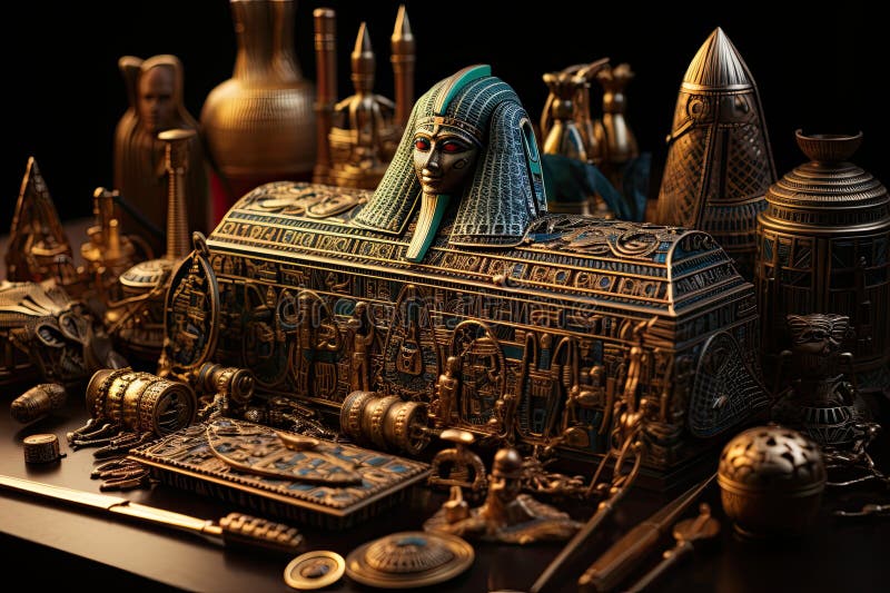 Ancient Sarcophagus from Egypt. Stock Illustration - Illustration of ...