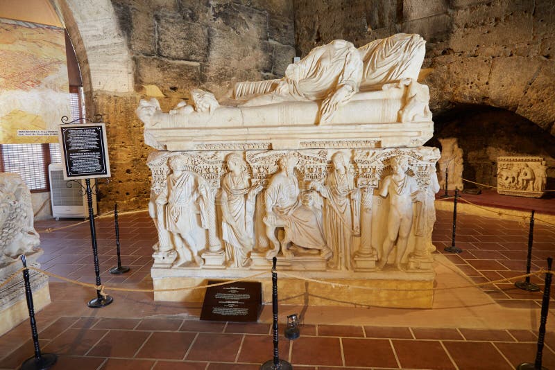 An Ancient Sarcophagus from the Hierapolis Museum Stock Photo - Image ...