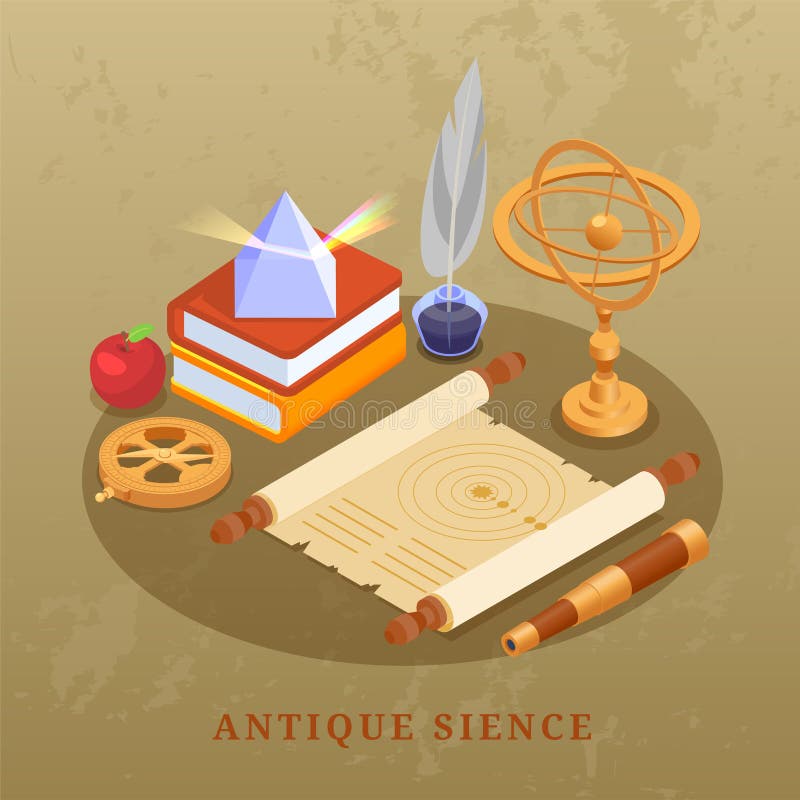 Ancient Science Concept Illustration Stock Vector - Illustration of ...