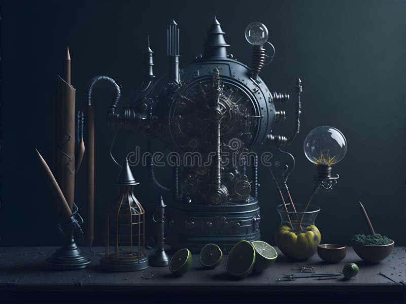 Ancient Scientific Tools. AI Generated Stock Illustration ...