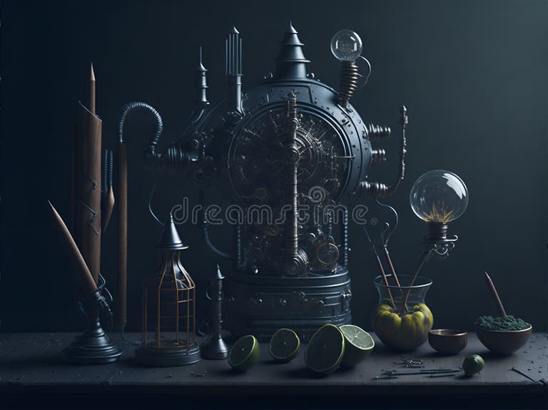 Ancient Scientific Tools. AI Generated Stock Illustration ...