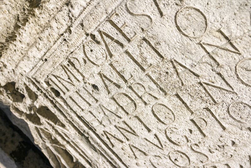 Ancient script in Aquincum stock photo. Image of city - 110917808