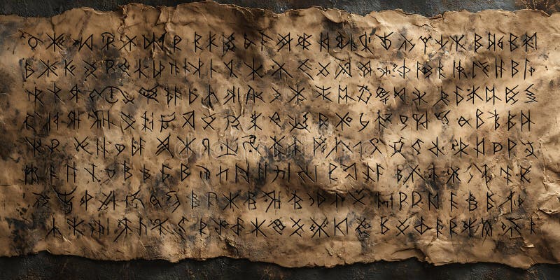 Ancient Script Unveiling Mysterious Text on Historical Artifact Stock ...