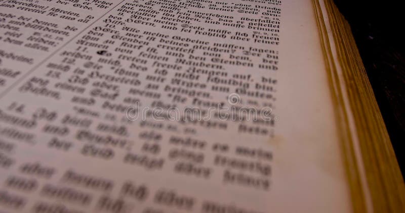 Ancient Scripture Lines in the Open Bible. Stock Video - Video of ...