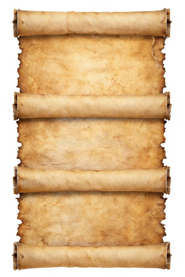 Ancient Scroll Collage with Aged Paper Texture for Vintage Design Stock ...