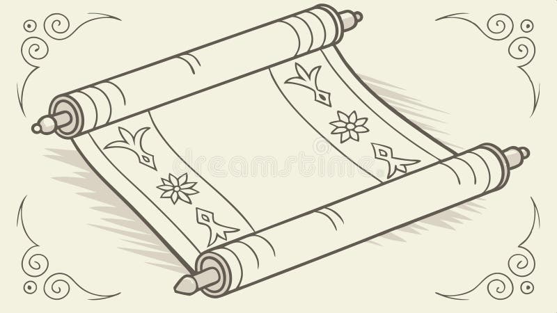 Ancient Scroll Design, Vintage Paper , Historical Document Art Vector ...