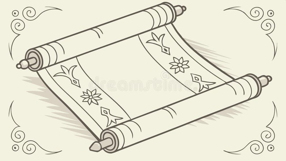 Ancient Scroll Design, Vintage Paper , Historical Document Art Vector ...