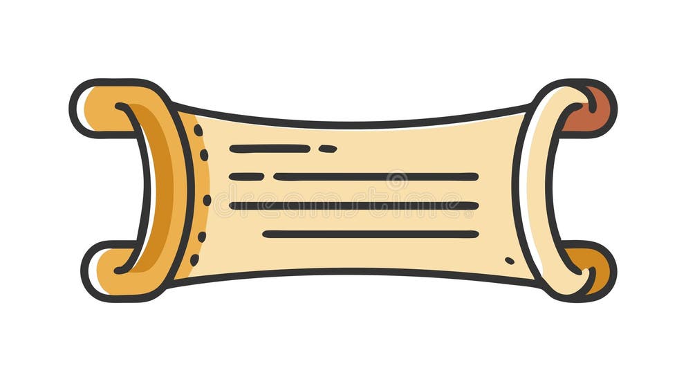 Ancient Scroll Document Icon, History and Certificate Vector, Vector ...