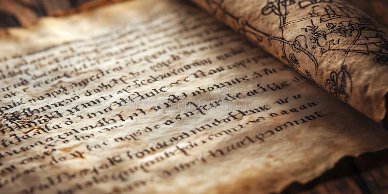 Ancient Scroll History Texture Background Stock Illustration ...