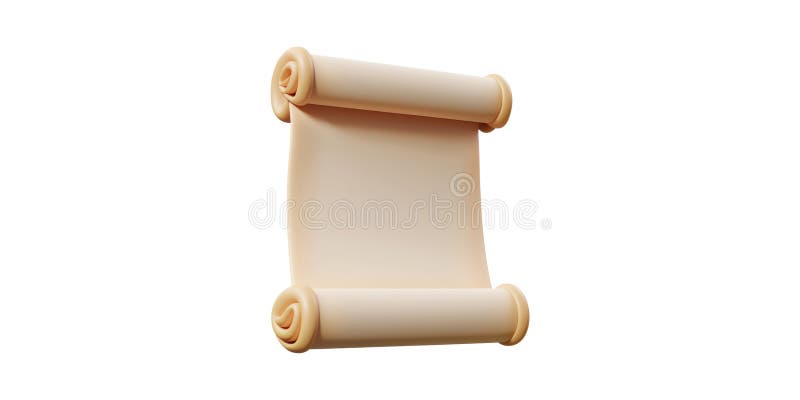 Ancient Scroll Illustration. Symbol of Knowledge and History Isolated ...