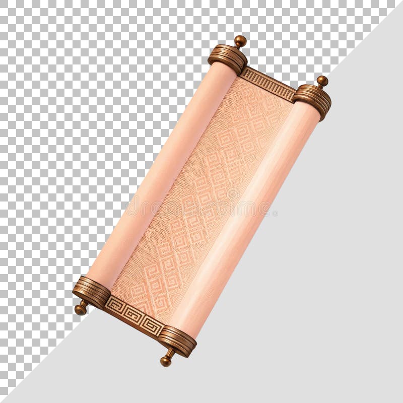 Ancient Scroll with Intricate Pattern High-Resolution 3D Render for ...