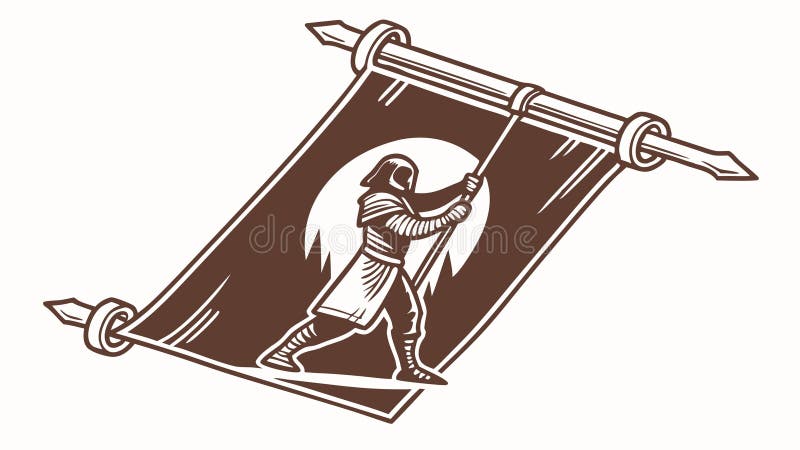 Ancient Scroll with Mythical Figure Heraldry, Vector Design Generative ...