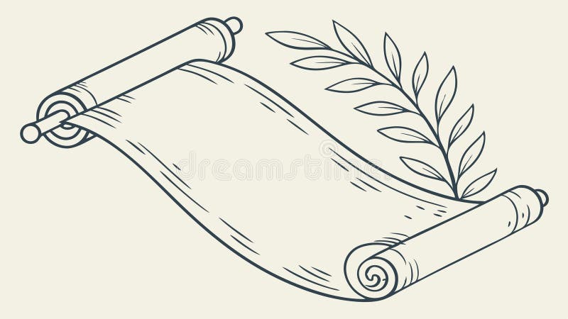 Ancient Scroll with an Olive Branch, Symbolizing Peace, Wisdom, and ...