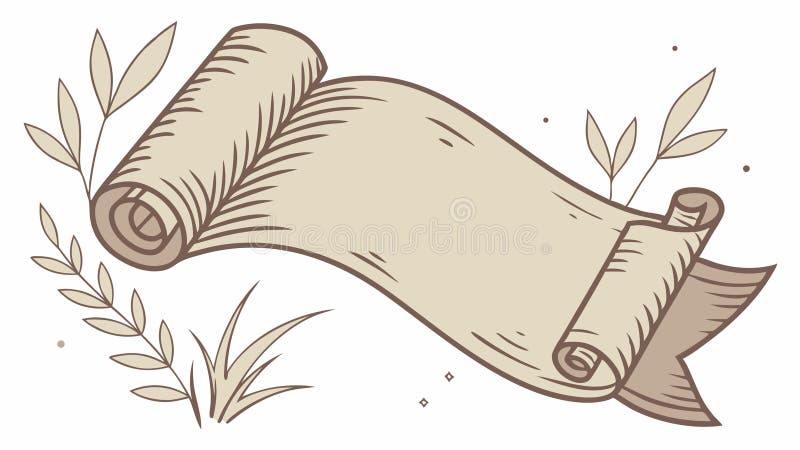 Ancient Scroll with Olive Branches: Wisdom Peace, Vector Design ...