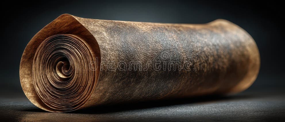 Ancient Scroll with Rich Textures Stock Photo - Image of brown, writing ...