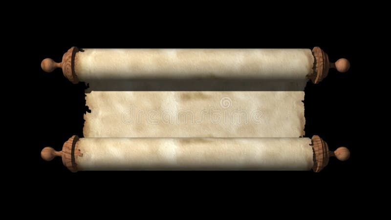 Ancient Scroll Resting on Open Book with Arabic Script Stock Video ...