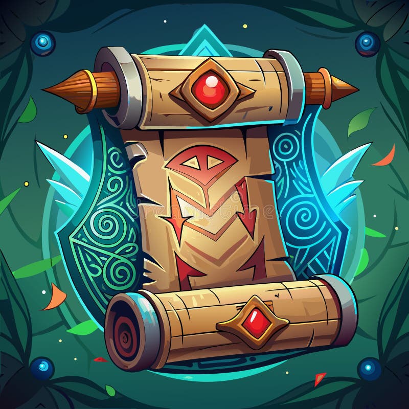 Ancient Scroll with Runes Vector Stock Vector - Illustration of ancient ...