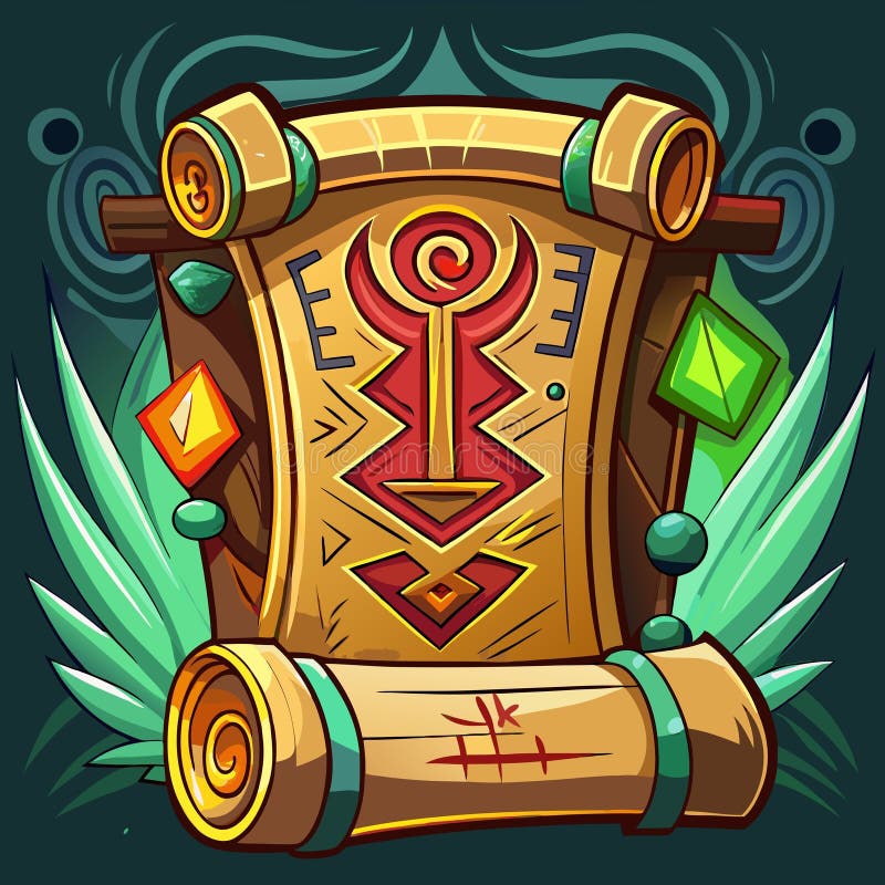 Ancient Scroll with Runes Vector Stock Vector - Illustration of scroll ...